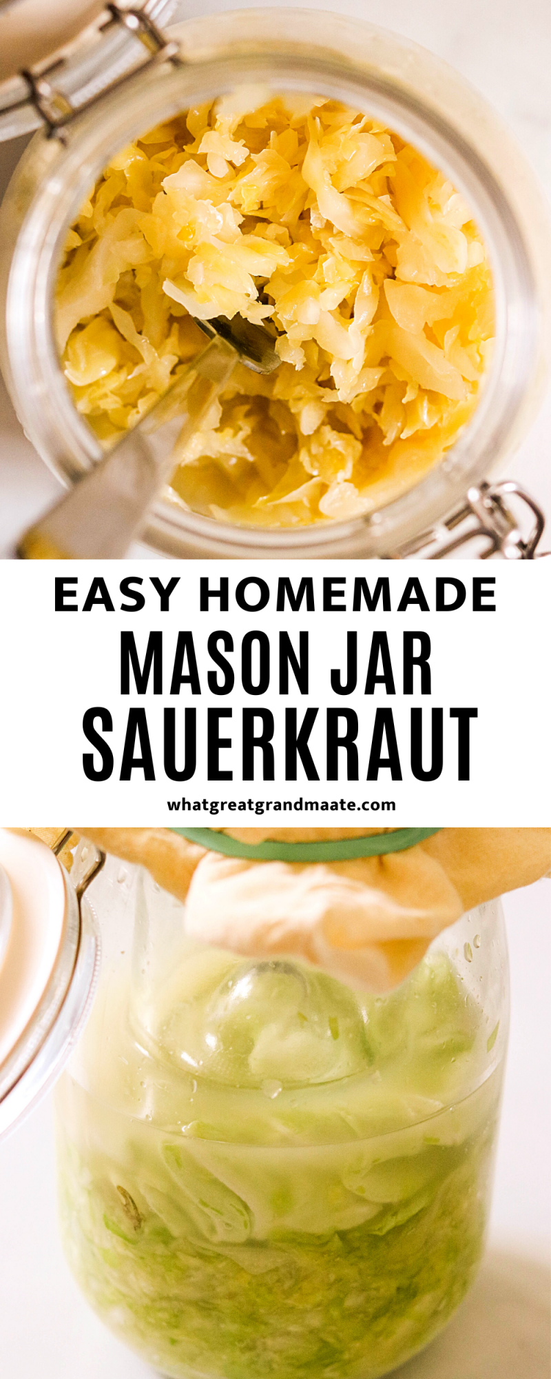 Easy Sauerkraut Recipe (2 Ingredients) | What Great Grandma Ate