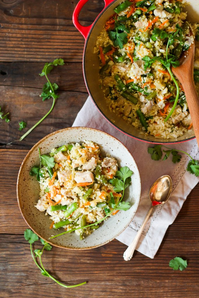 Easy Pork Cauliflower Fried Rice | What Great Grandma Ate