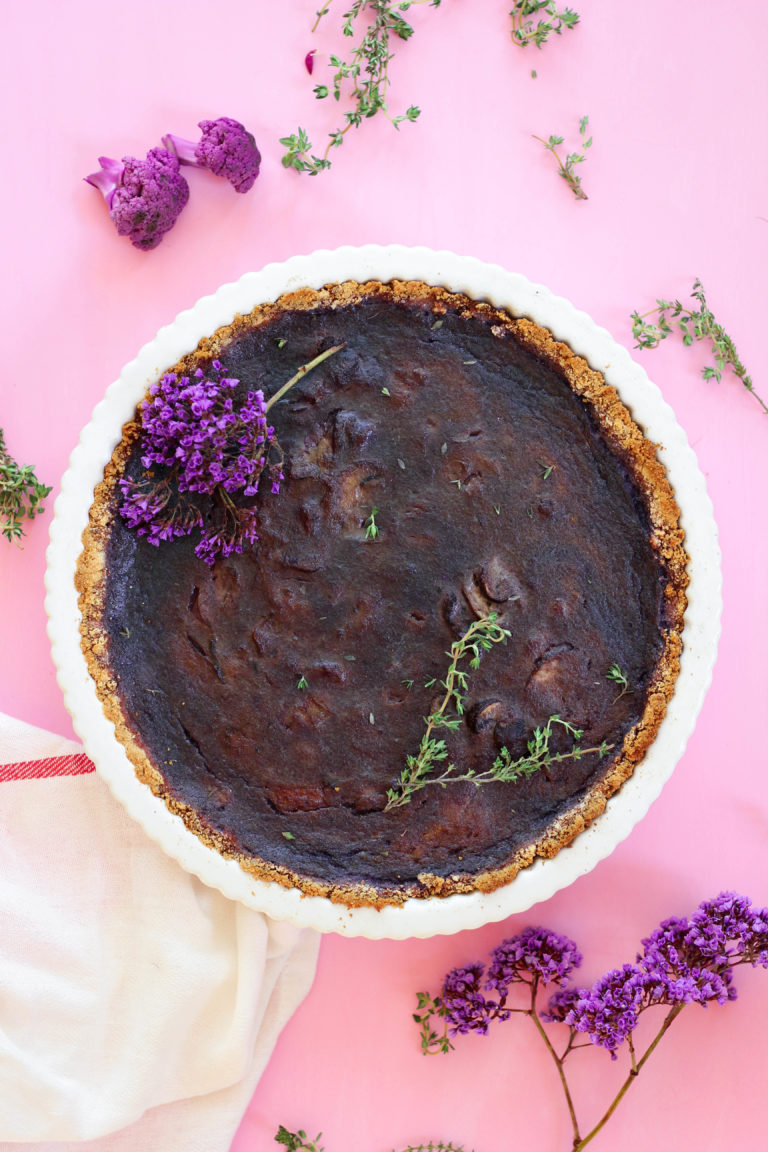 Purple Cauliflower & Mushroom Paleo Quiche – What Great Grandma Ate