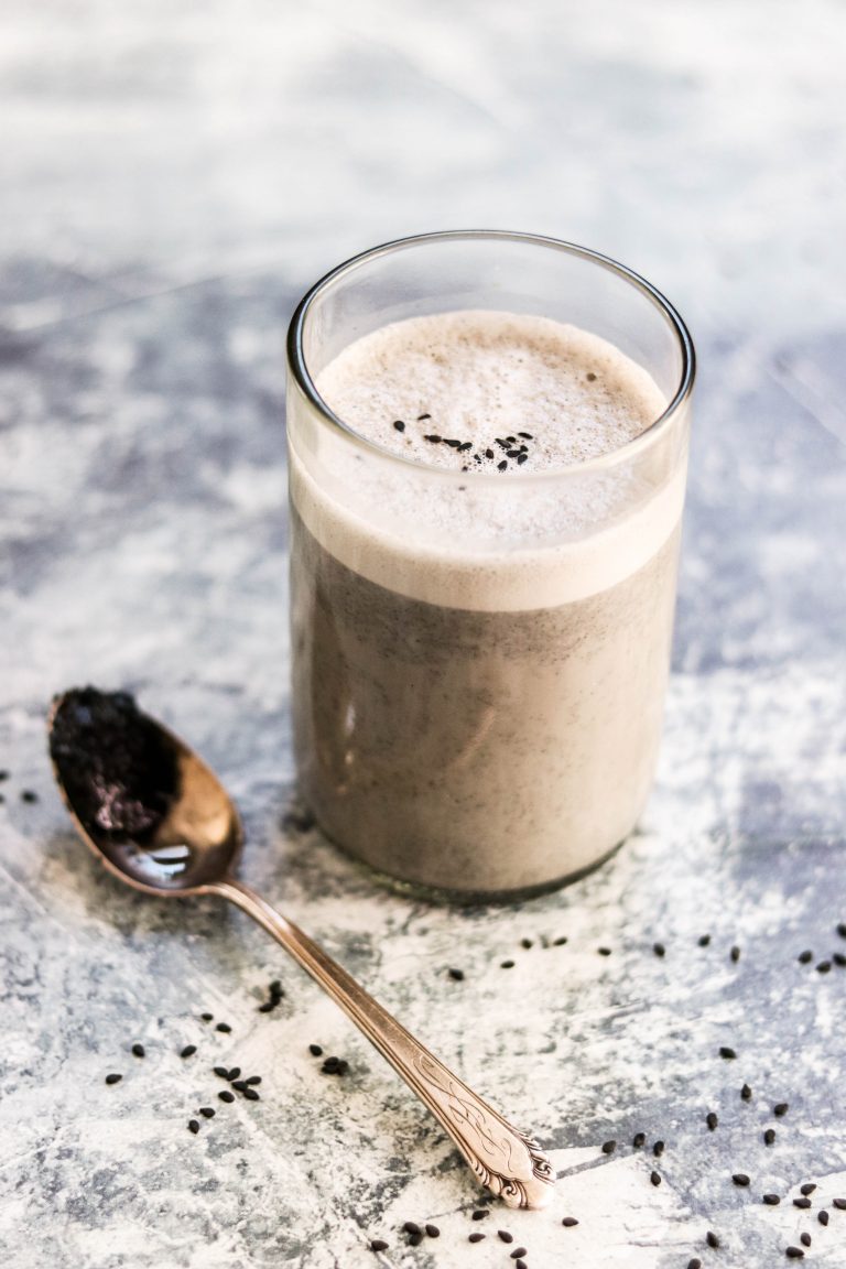 Creamy Black Sesame Latte Recipe (Hot or Iced!)