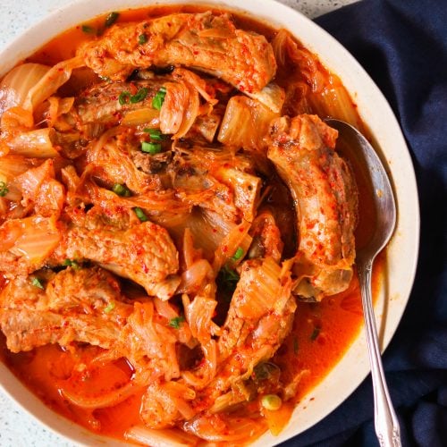 Kimchi Braised Keto & Whole30 Pork Ribs (Dweji Galbi Kimchi Jjim ...