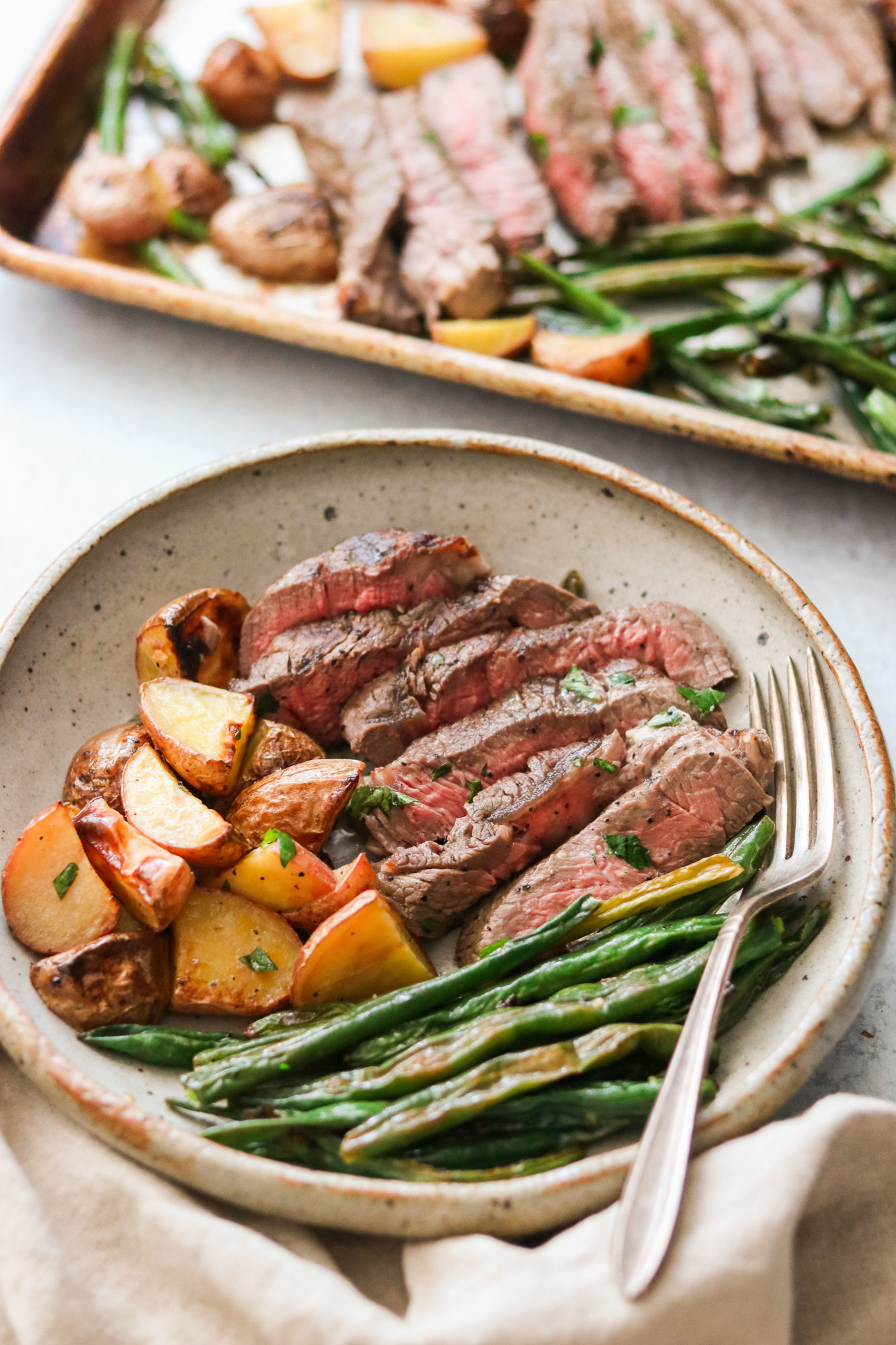 Sheet Pan Steak and Potatoes with Green Beans (Paleo, Whole30) – What ...