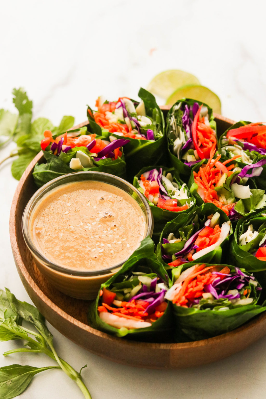 Paleo Spring Rolls with "Peanut" Sauce (Whole30, Keto) – What Great ...