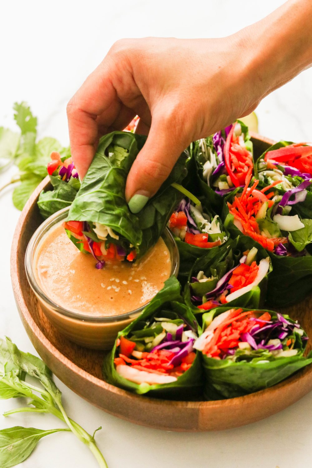 Paleo Spring Rolls with "Peanut" Sauce (Whole30, Keto) – What Great ...