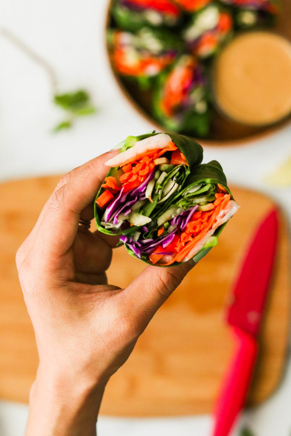 Paleo Spring Rolls with "Peanut" Sauce (Whole30, Keto) – What Great ...