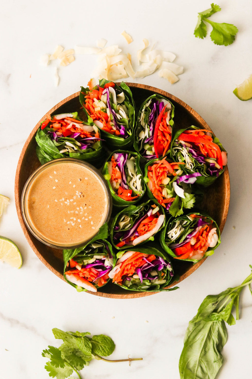 Paleo Spring Rolls with "Peanut" Sauce (Whole30, Keto) – What Great ...
