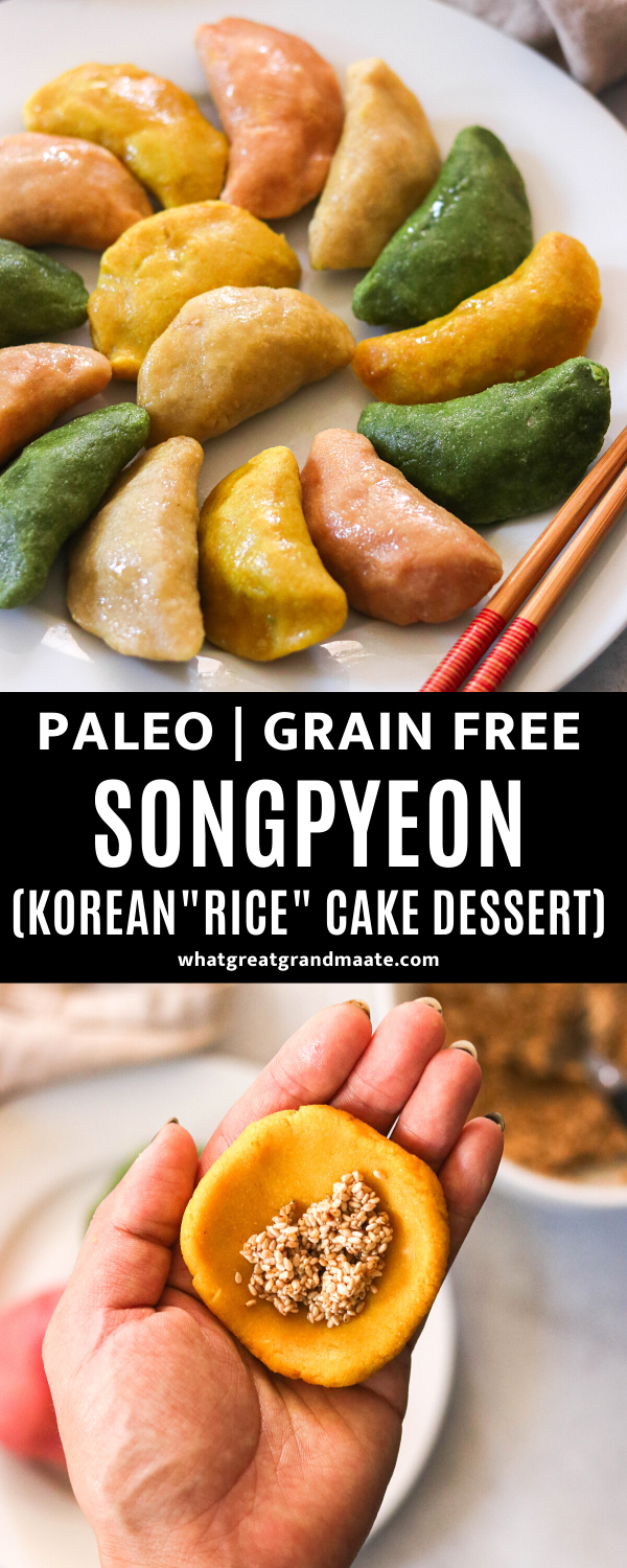 Paleo Songpyeon Recipe (Korean Rice Cake Dessert)