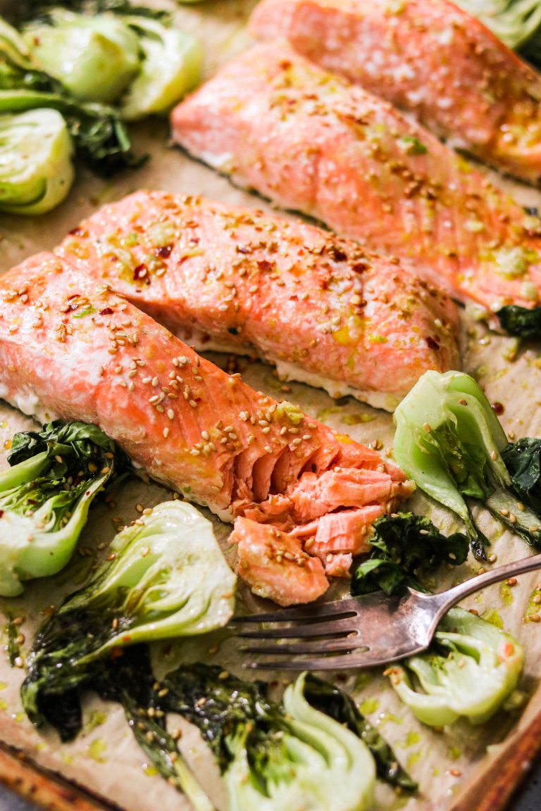 Sheet Pan Salmon & Bok Choy (Paleo, Whole30, Keto, AIP) – What Great ...
