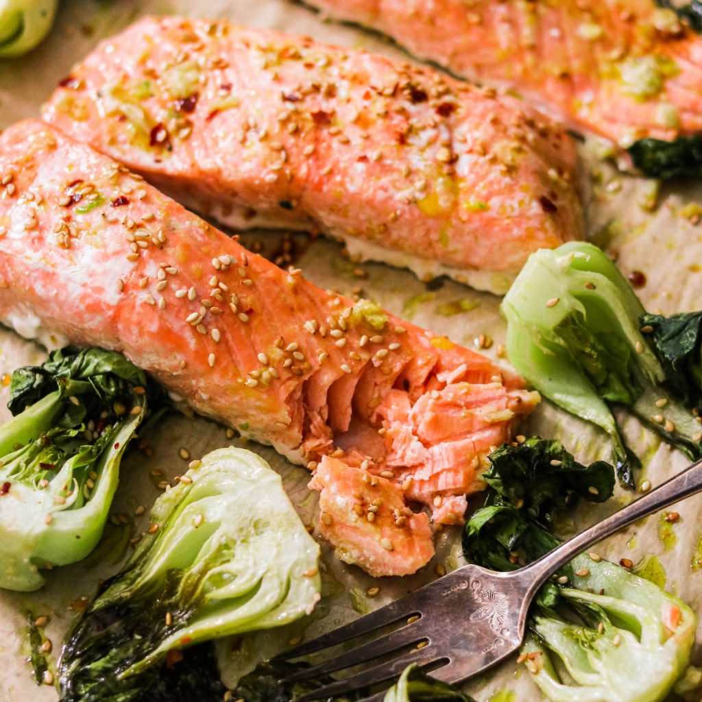 Sheet Pan Salmon & Bok Choy (Paleo, Whole30, Keto, AIP) – What Great ...