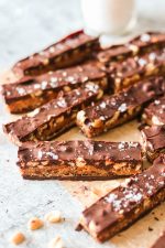 No Bake Homemade Vegan Snickers Bars (Paleo Option)