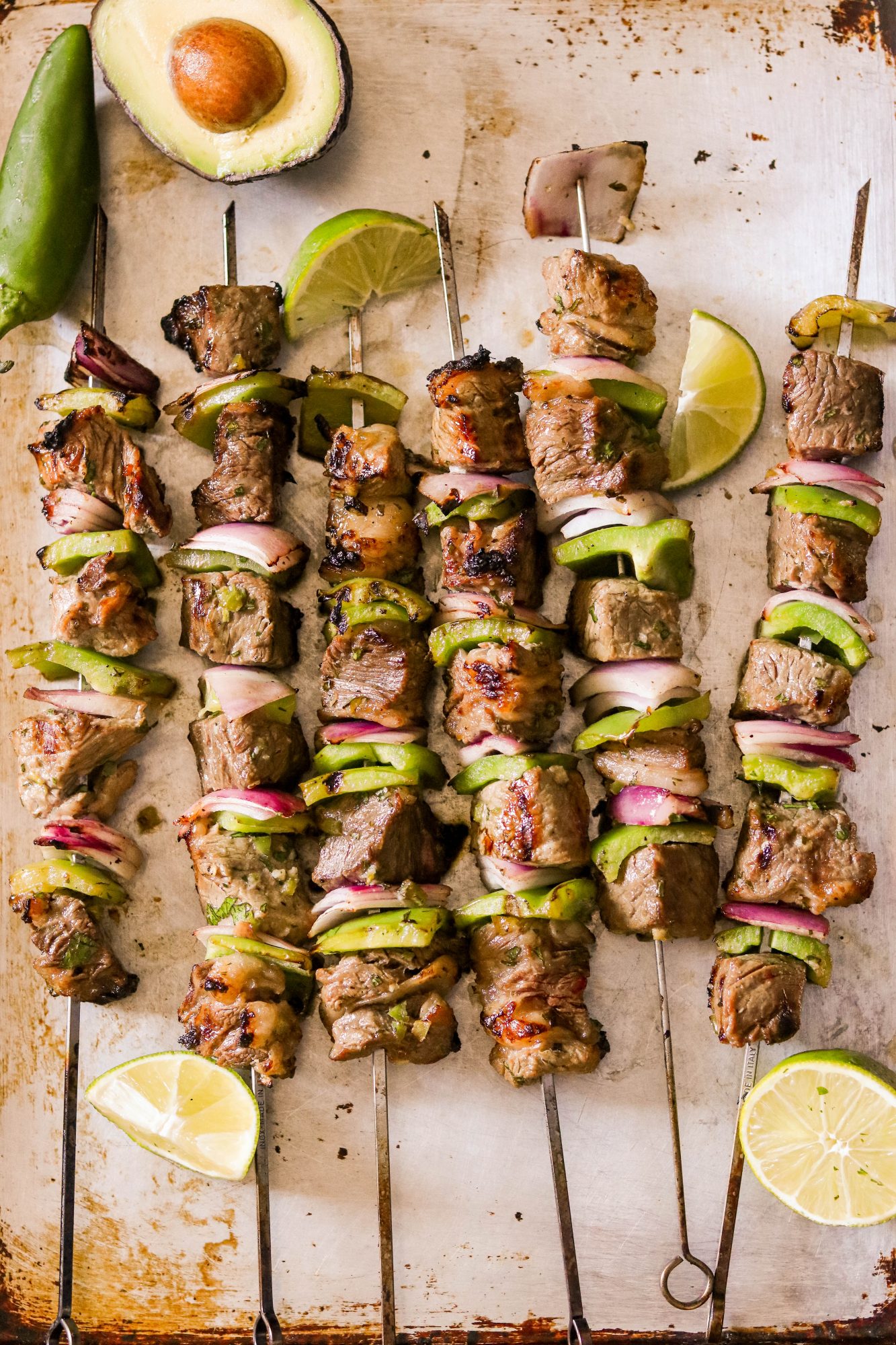 Carne Asada Steak Kebabs (Paleo, Whole30) - What Great Grandma Ate