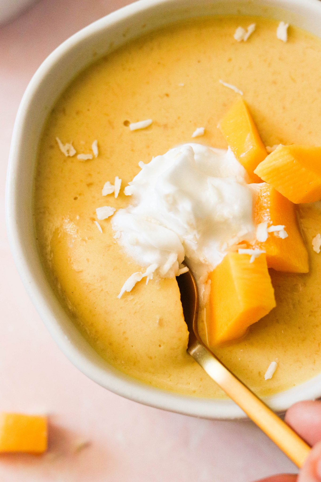 Easy Coconut Mango Pudding Recipe | What Great Grandma Ate