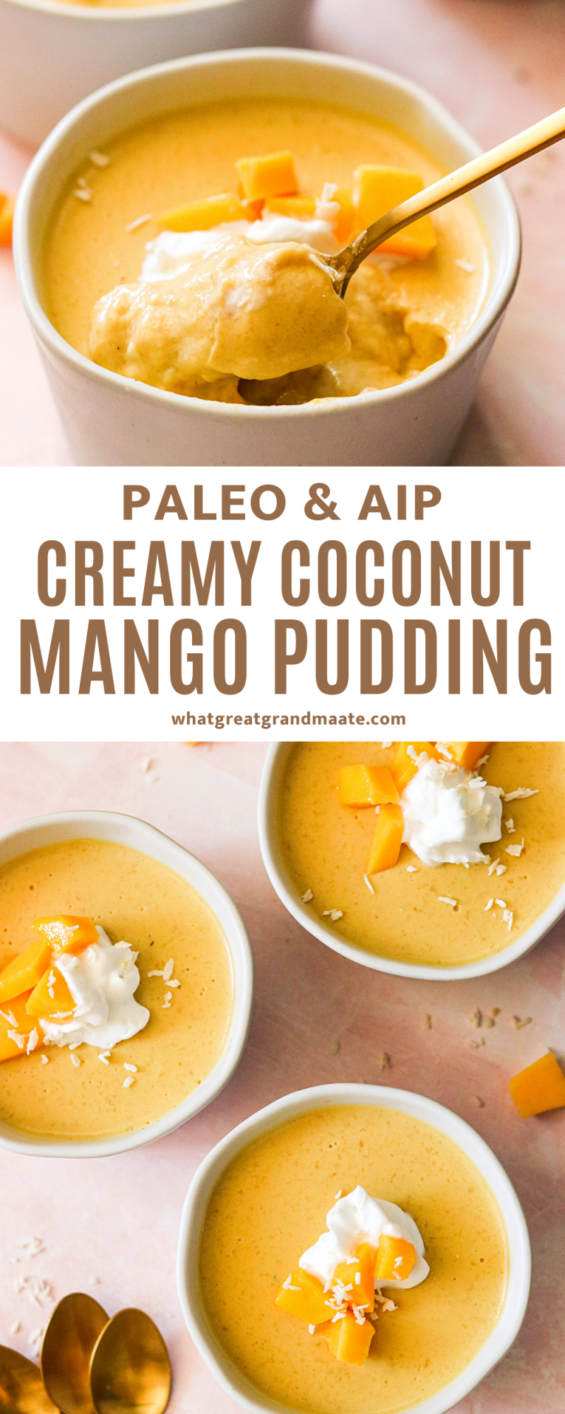 Easy Coconut Mango Pudding Recipe | What Great Grandma Ate