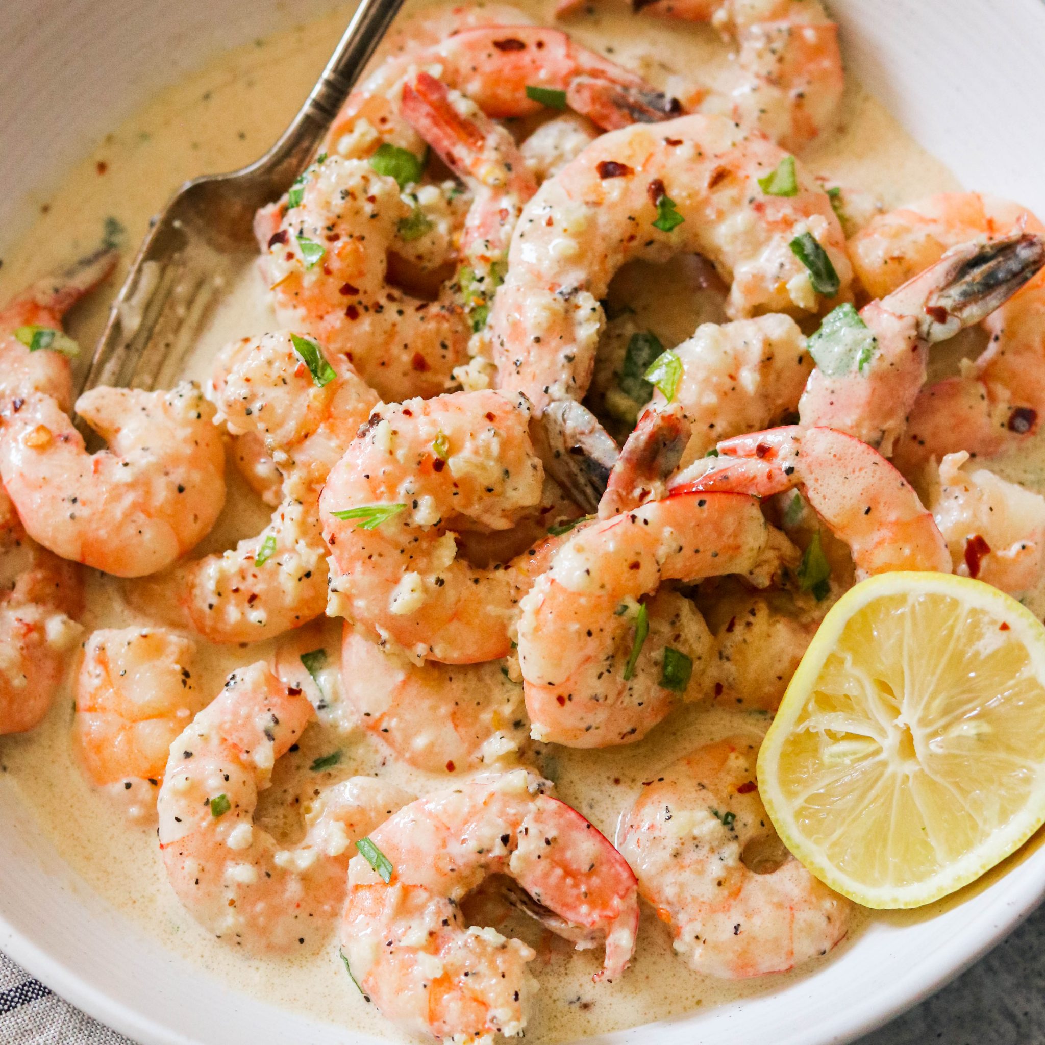 Creamy Garlic Shrimp Recipe (Whole30, Keto) - What Great Grandma Ate