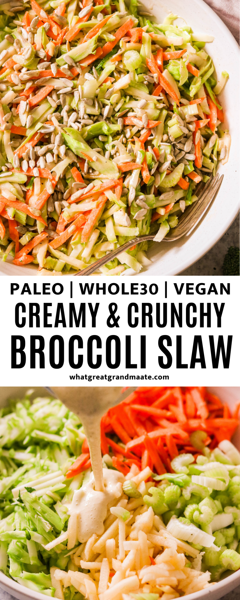 Homemade Broccoli Slaw (Paleo, Whole30) - What Great Grandma Ate