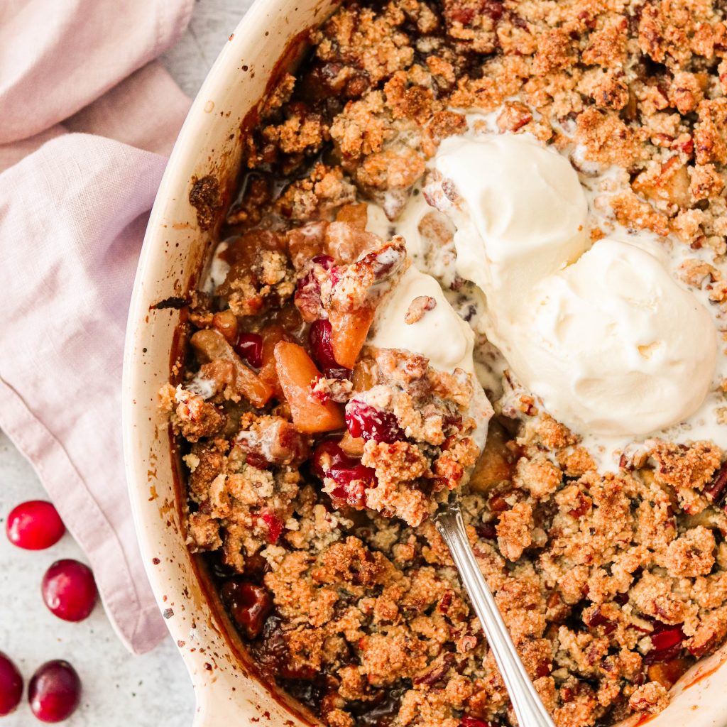 Healthy Apple Cranberry Crisp (Paleo, Vegan) - What Great Grandma Ate