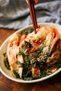 Quick & Easy Baby Bok Choy Kimchi Recipe (Geotjeori)