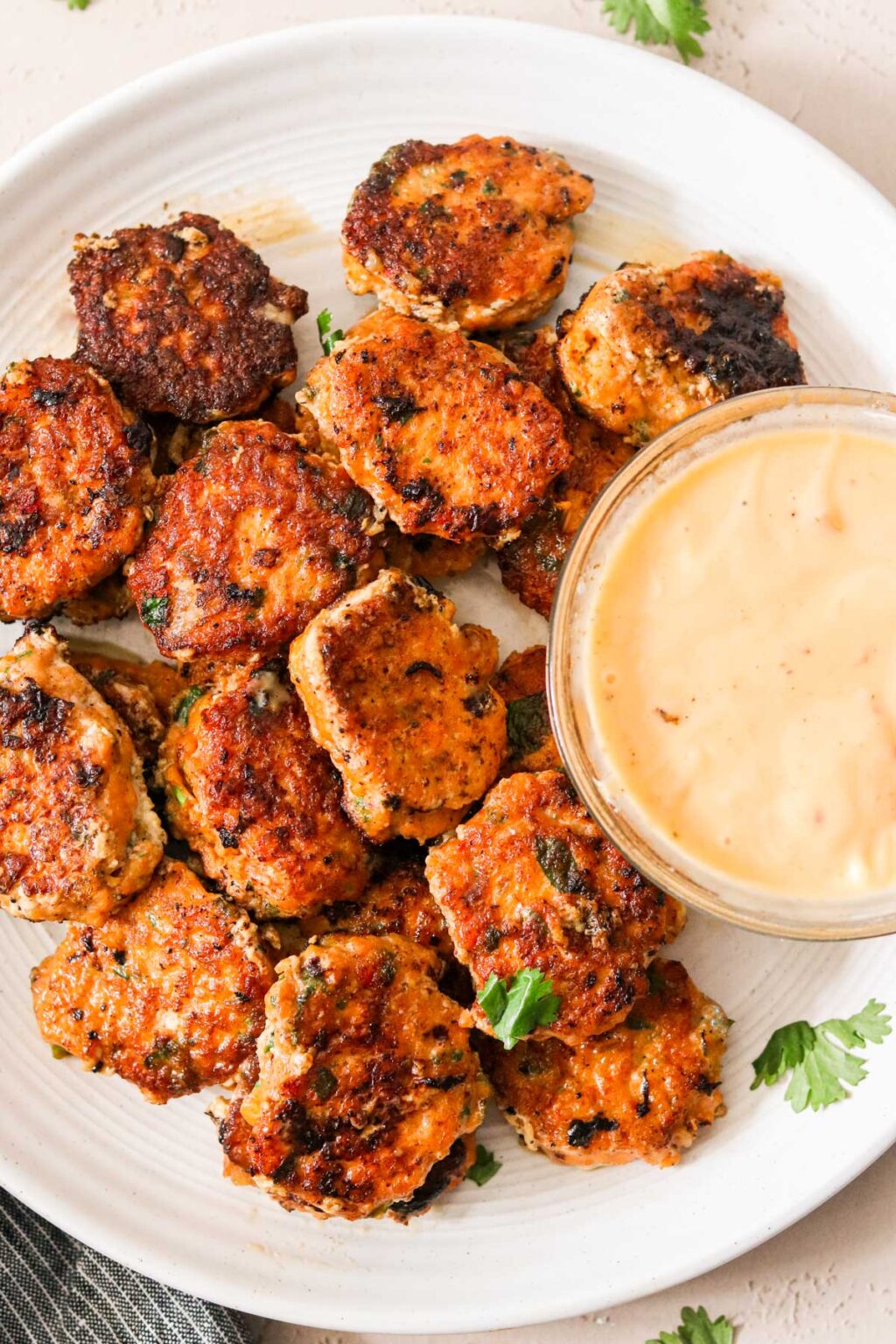 Thai Shrimp Cakes with Sweet Chili Mayo (Gluten Free, Whole30)