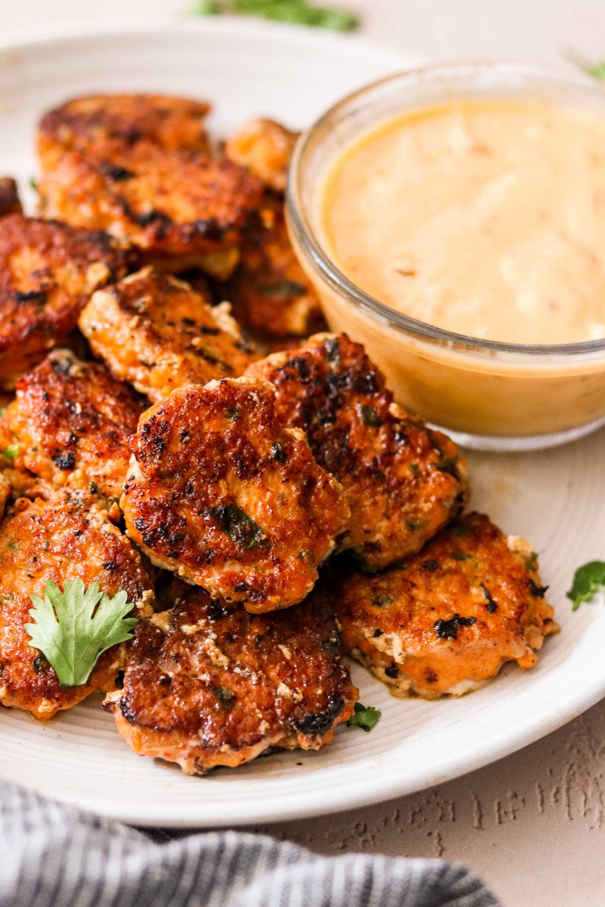 Thai Shrimp Cakes with Sweet Chili Mayo (Gluten Free, Whole30)