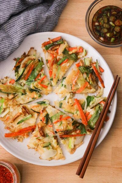 Crispy Korean Vegetable Pancake Recipe (Yachaejeon) – What Great ...