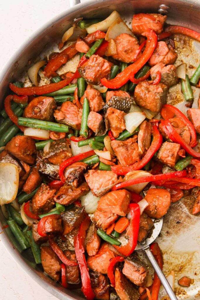Quick & Easy Asian Salmon Stir Fry | What Great Grandma Ate