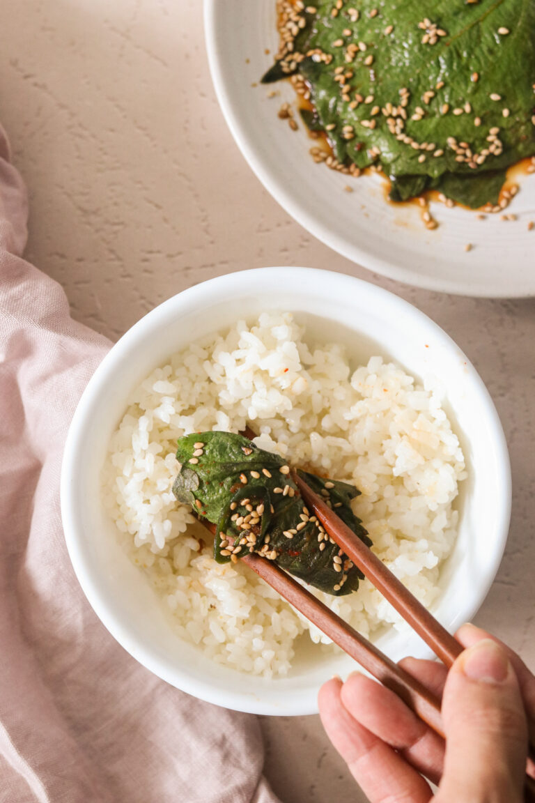 Pickled Korean Perilla Leaves (Kkaennip Jangajji)