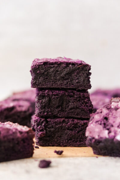 Chewy & Fudgy Purple Ube Brownies (Gluten-Free)