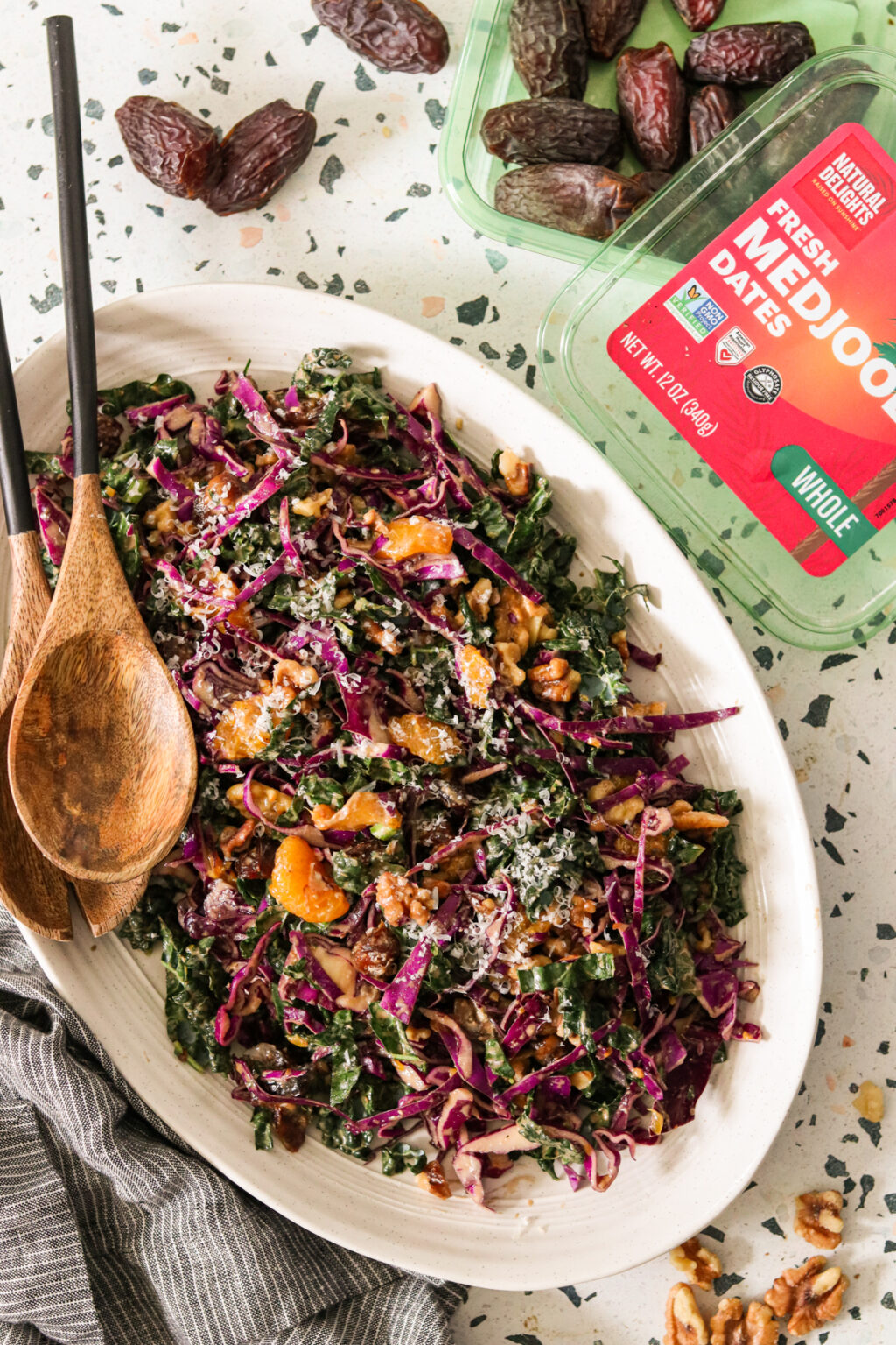 Easy Purple Cabbage Slaw with Parmesan Balsamic Dressing