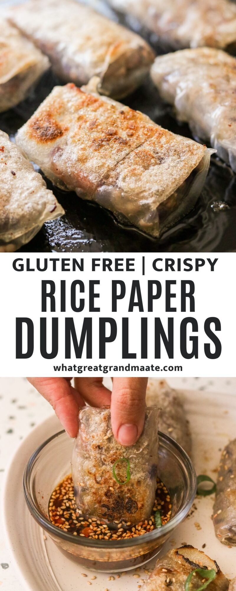 Crispy Rice Paper Dumplings Recipe (with Dipping Sauce!)