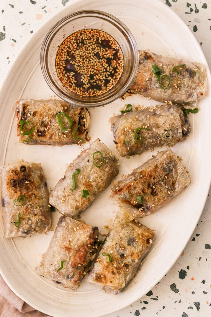 Crispy Rice Paper Dumplings Recipe (with Dipping Sauce!)