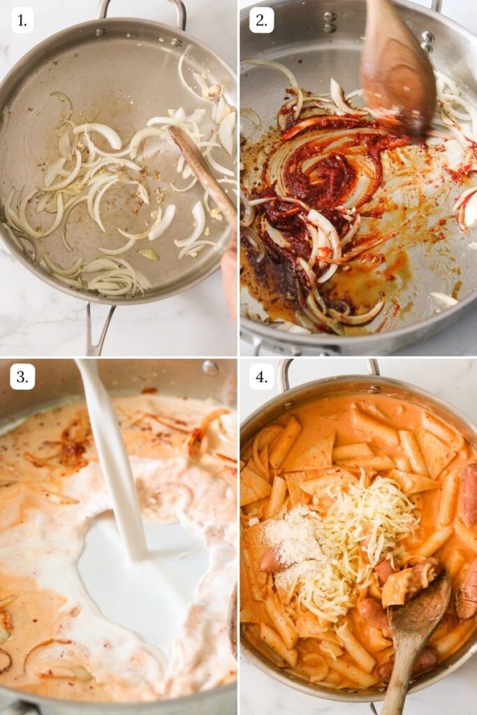 Creamy Rose Tteokbokki Recipe (Korean Rice Cakes)