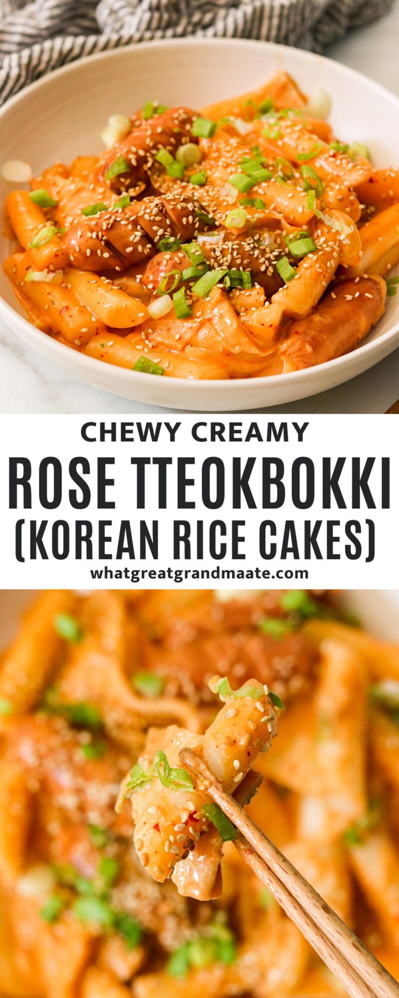 Creamy Rose Tteokbokki Recipe (Korean Rice Cakes)