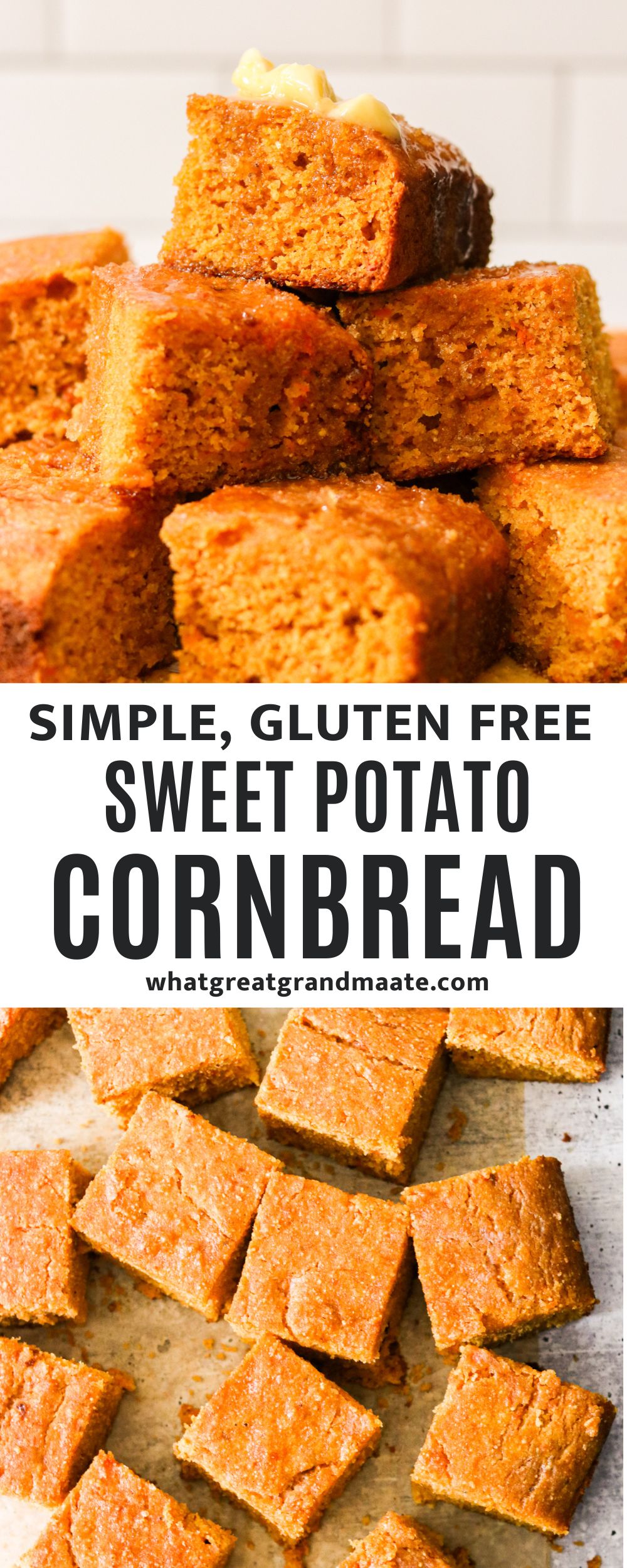 Moist and Simple Sweet Potato Cornbread Recipe