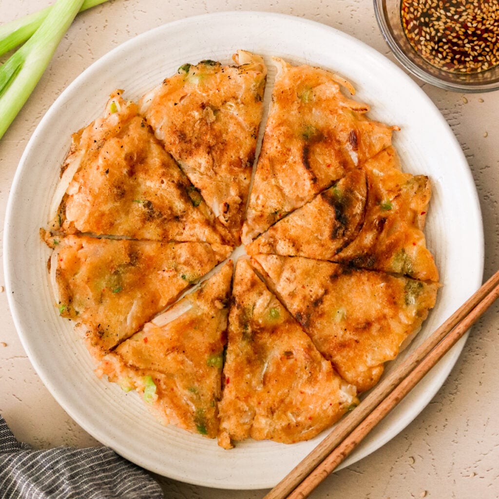 Extra Crispy Kimchi Pancakes (Gluten-Free + Easy!)