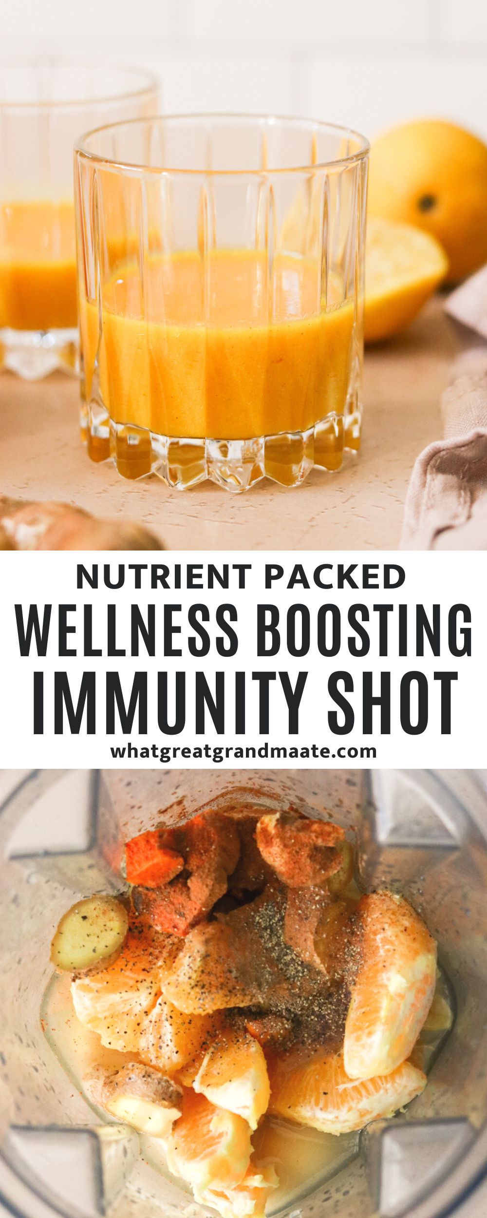 Homemade Wellness Boosting Immunity Shot Recipe