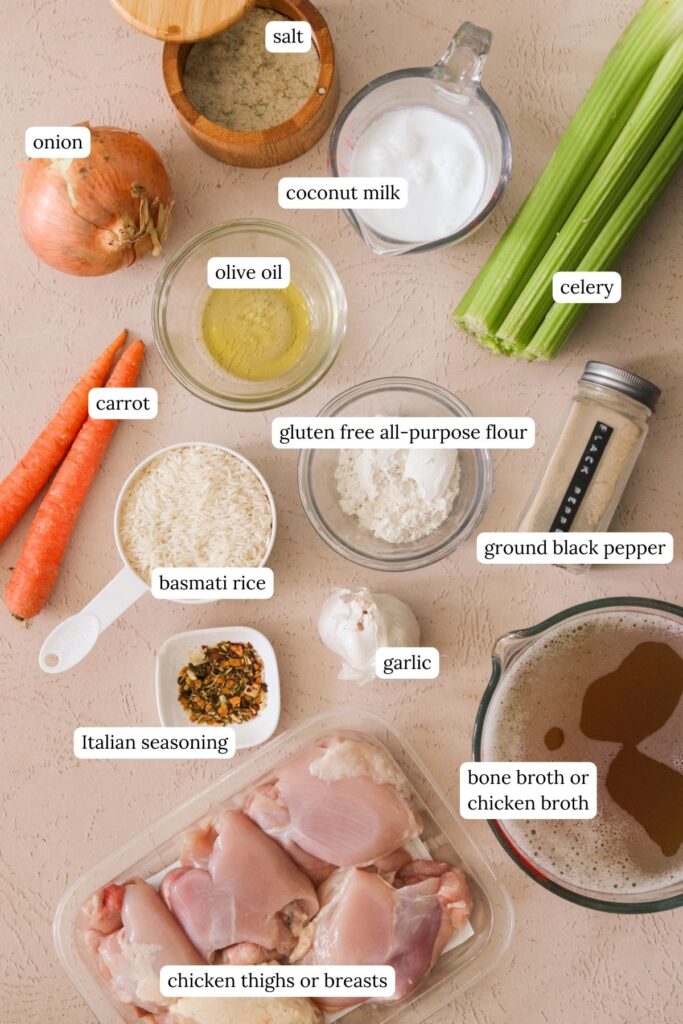 Gluten Free Creamy Chicken Soup (Dairy Free Option)