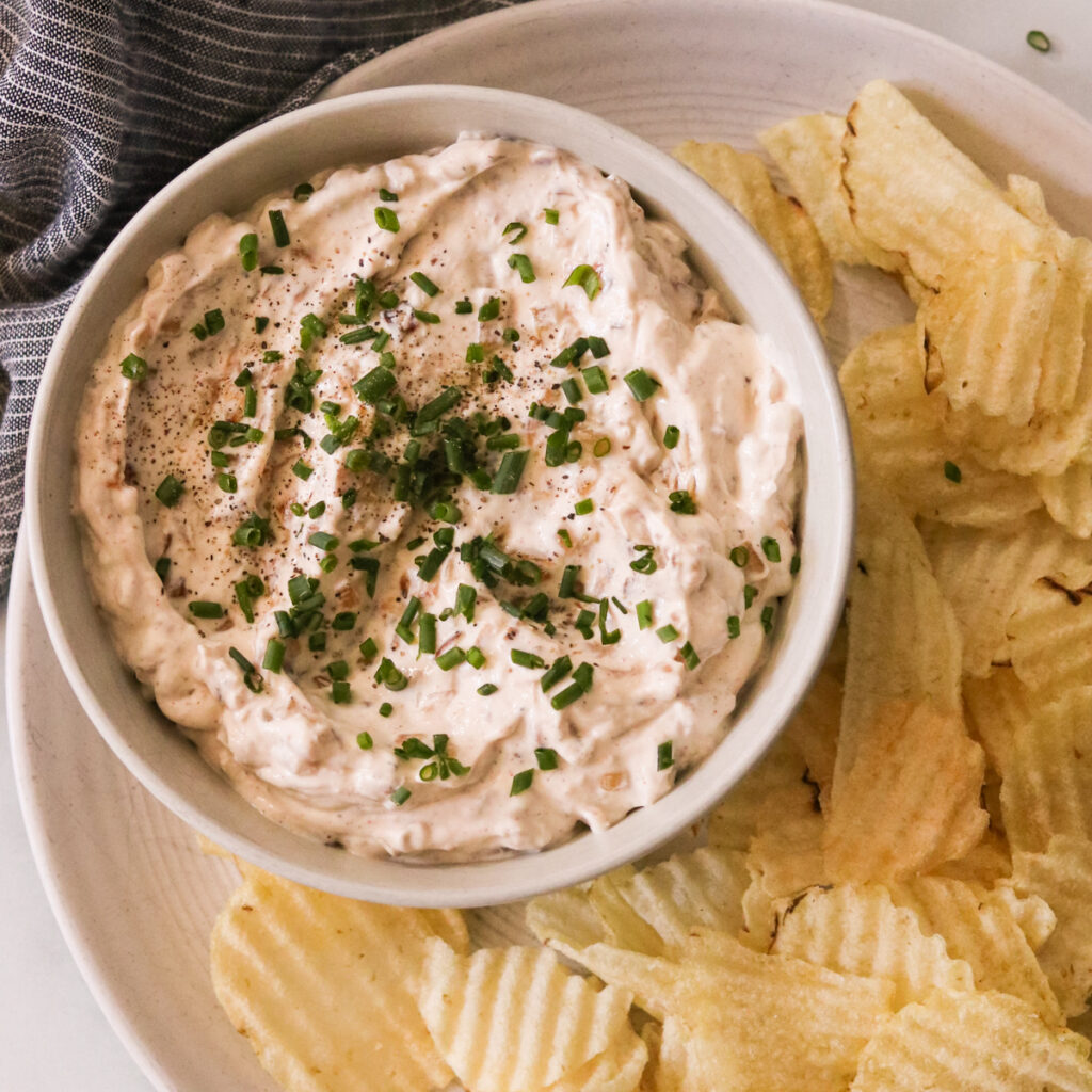 High Protein Greek Yogurt French Onion Dip Recipe | What Great Grandma Ate
