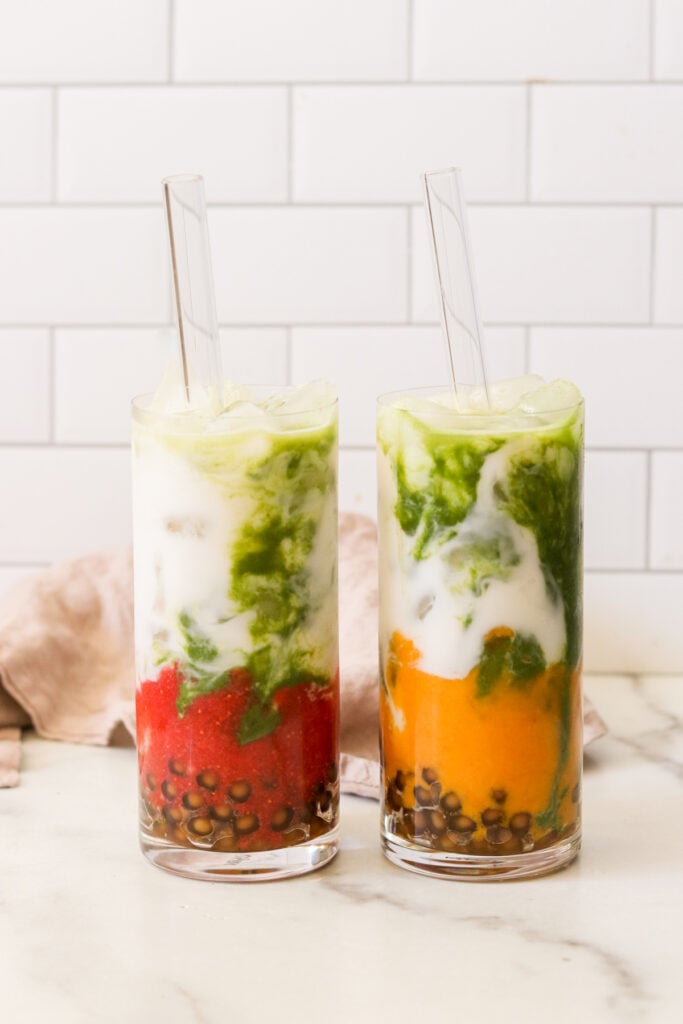 Easy Iced Matcha Bubble Tea Recipe (Boba Tea) | What Great Grandma Ate