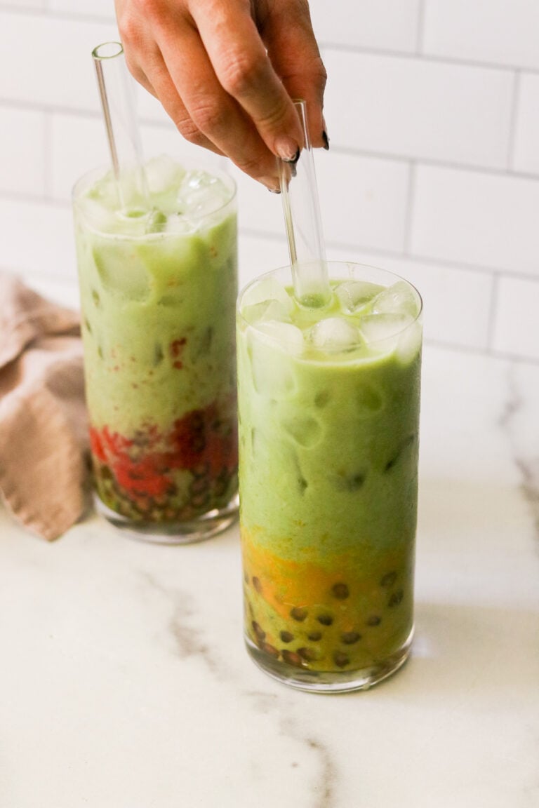 Easy Iced Matcha Bubble Tea Recipe (Boba Tea) | What Great Grandma Ate