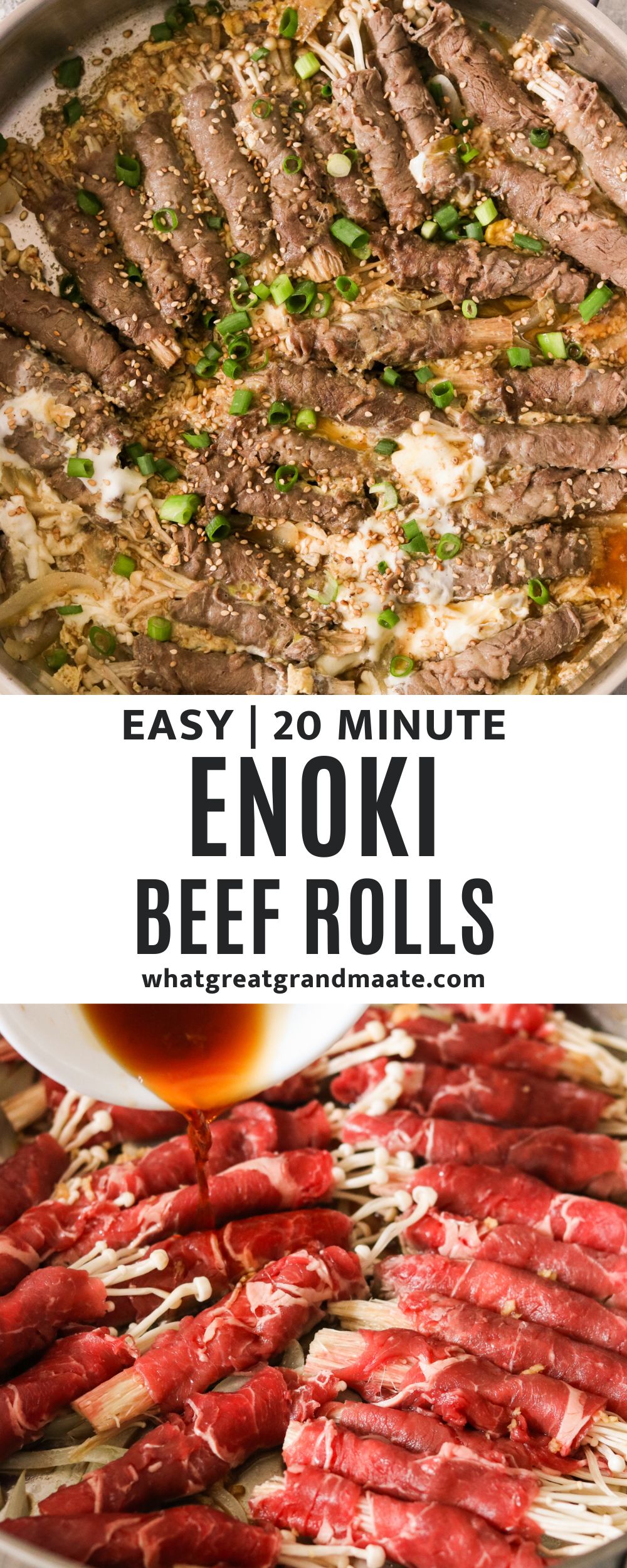 Easy Enoki Beef Rolls Recipe (20 Minutes!) | What Great Grandma Ate