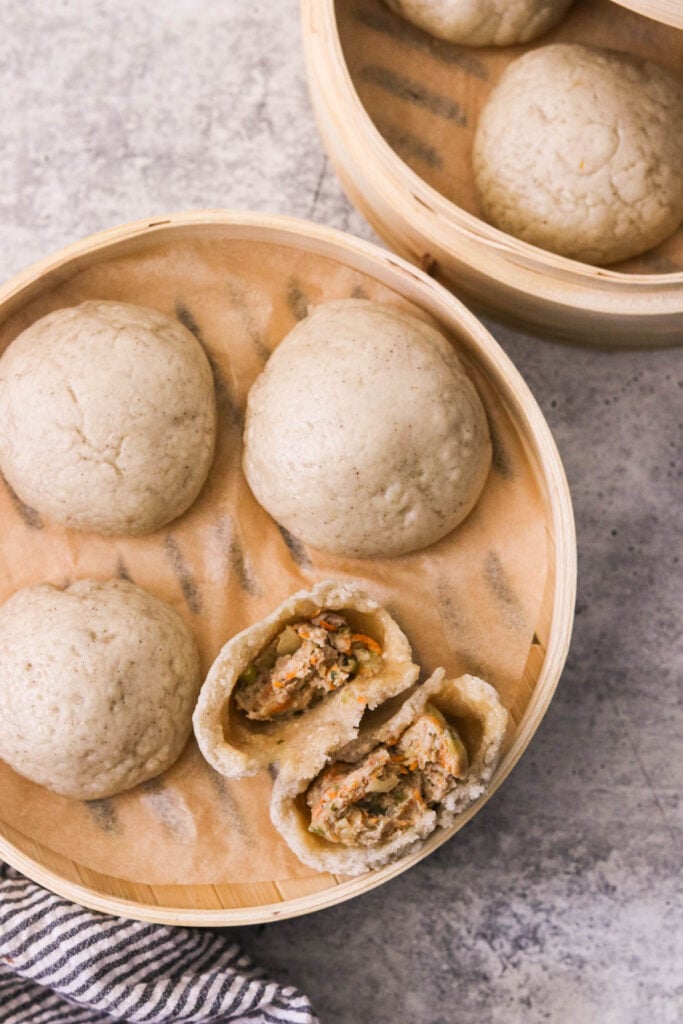 Easy Chinese-Inspired Steamed Pork Buns Recipe (Baozi)