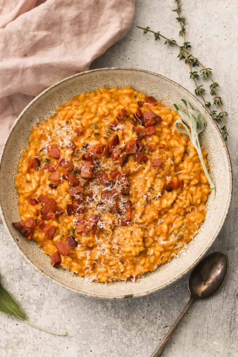 Creamy Pumpkin Risotto Recipe (with Bacon) – What Great Grandma Ate