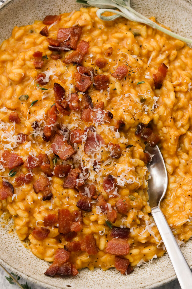Creamy Pumpkin Risotto Recipe (with Bacon) – What Great Grandma Ate