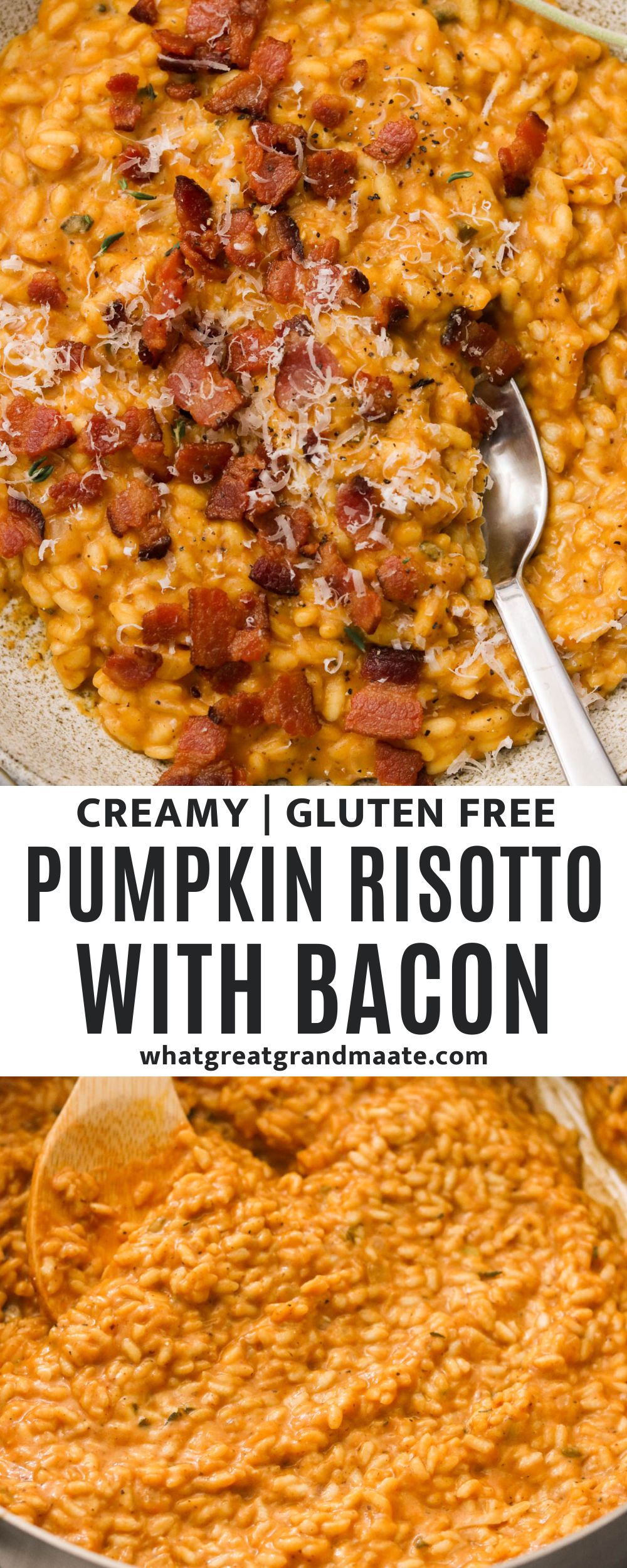 Creamy Pumpkin Risotto Recipe (with Bacon) – What Great Grandma Ate