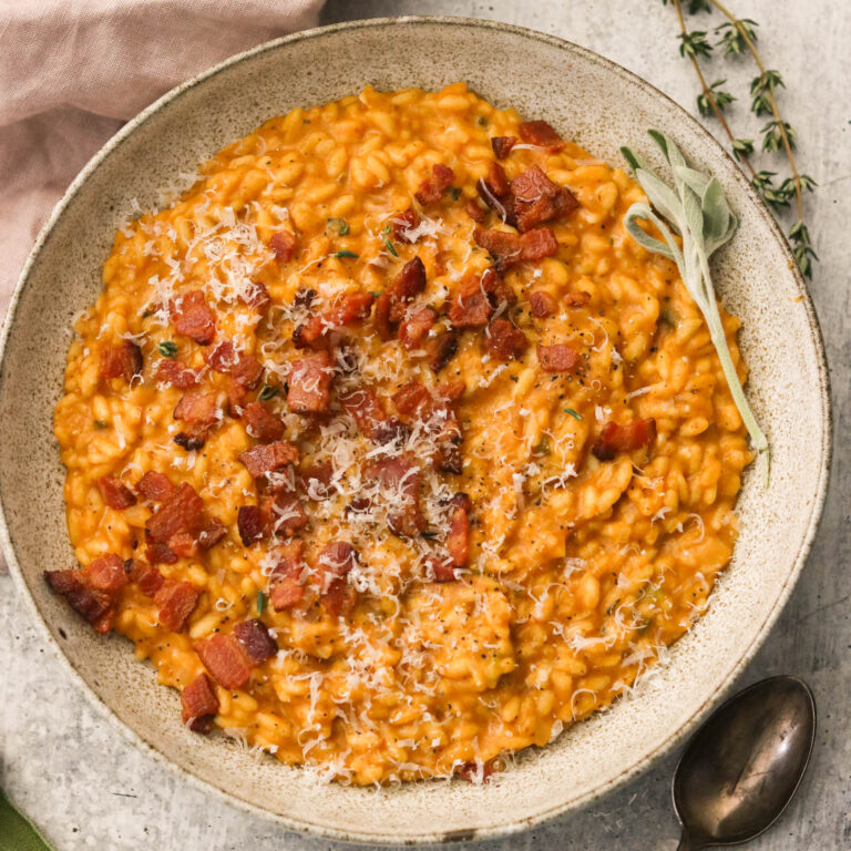Creamy Pumpkin Risotto Recipe (with Bacon) – What Great Grandma Ate