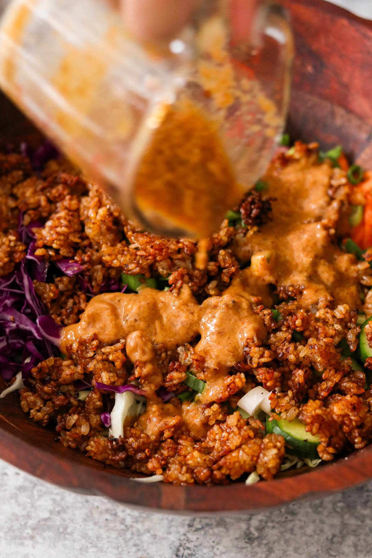 Crispy Rice Salad with Peanut Sesame Dressing (Nam Khao-Inspired)