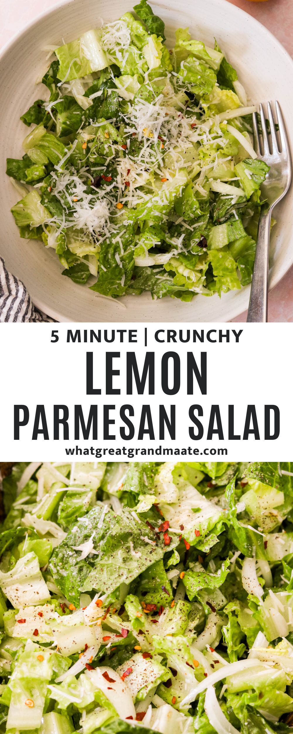 5-Minute Lemon Parmesan Salad Recipe | What Great Grandma Ate