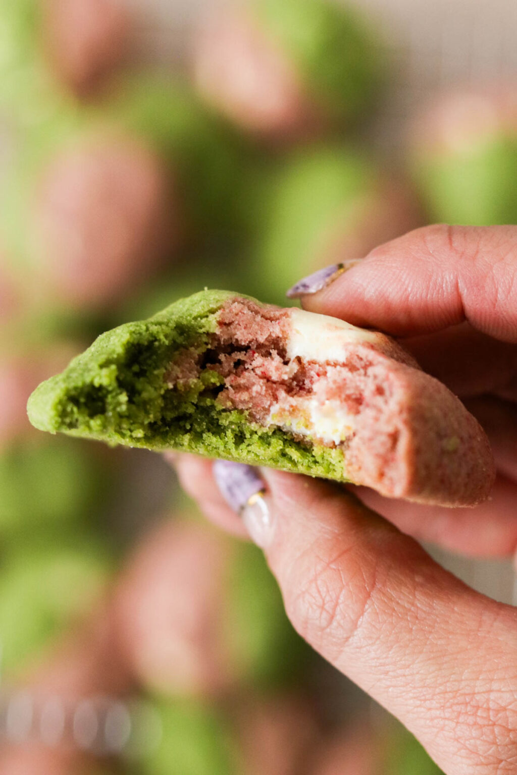 Easy Strawberry Matcha Cookies | What Great Grandma Ate