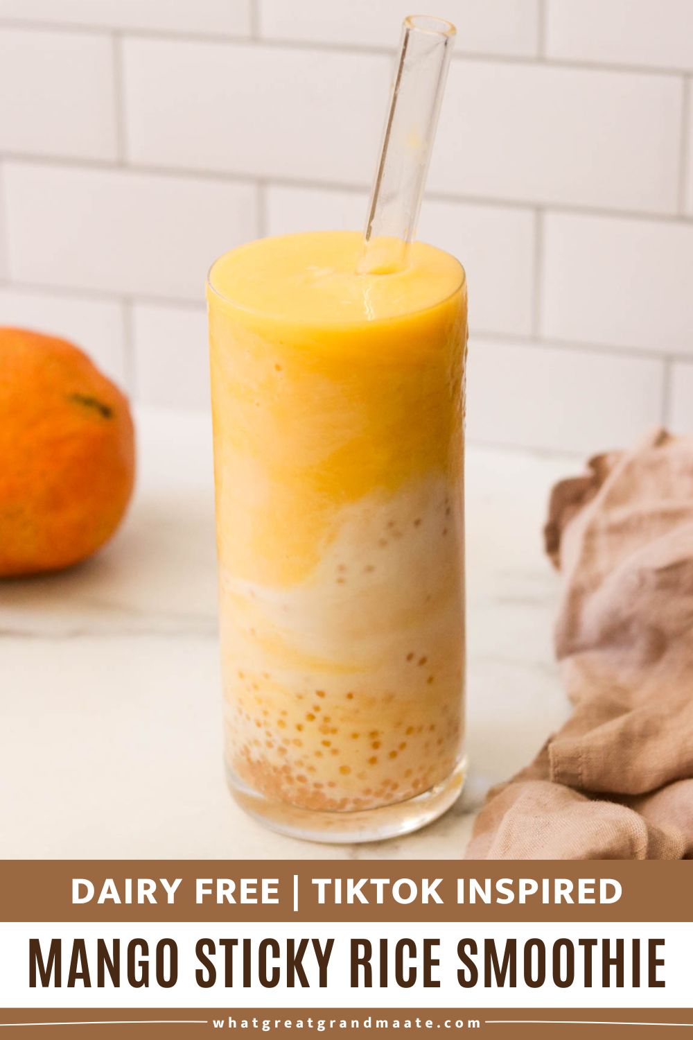 Easy Mango Sticky Rice Smoothie (TikTok Inspired) | What Great Grandma Ate