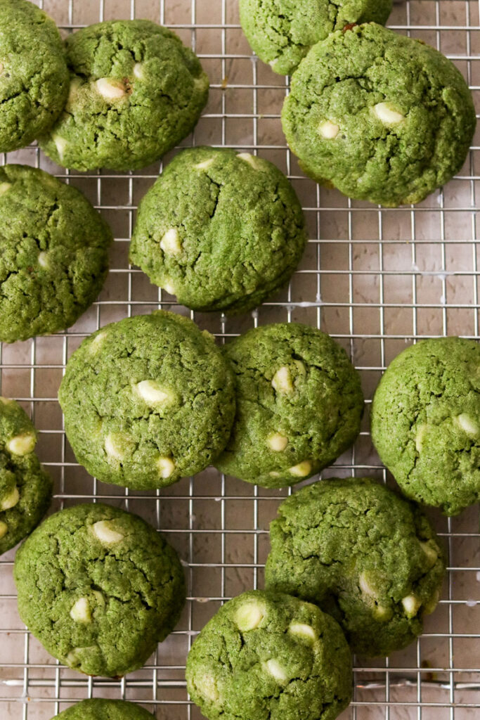 Soft & Chewy Matcha White Chocolate Chip Cookies | What Great Grandma Ate